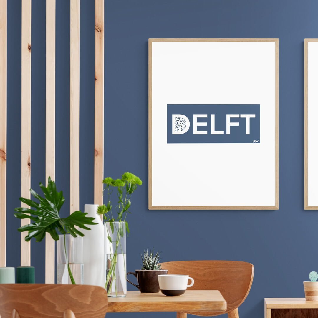 Delft Letter Print ⋆ Art Print ⋆ handgemaakt door jet van art studio jet