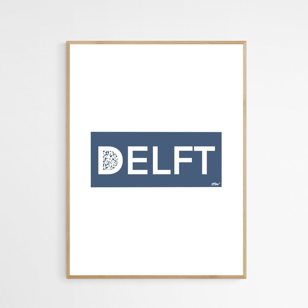 Delft Letter Print ⋆ Art Print ⋆ handgemaakt door jet van art studio jet